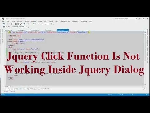 Jquery Click Function Is Not Working Inside Jquery Ui Dialog Youtube