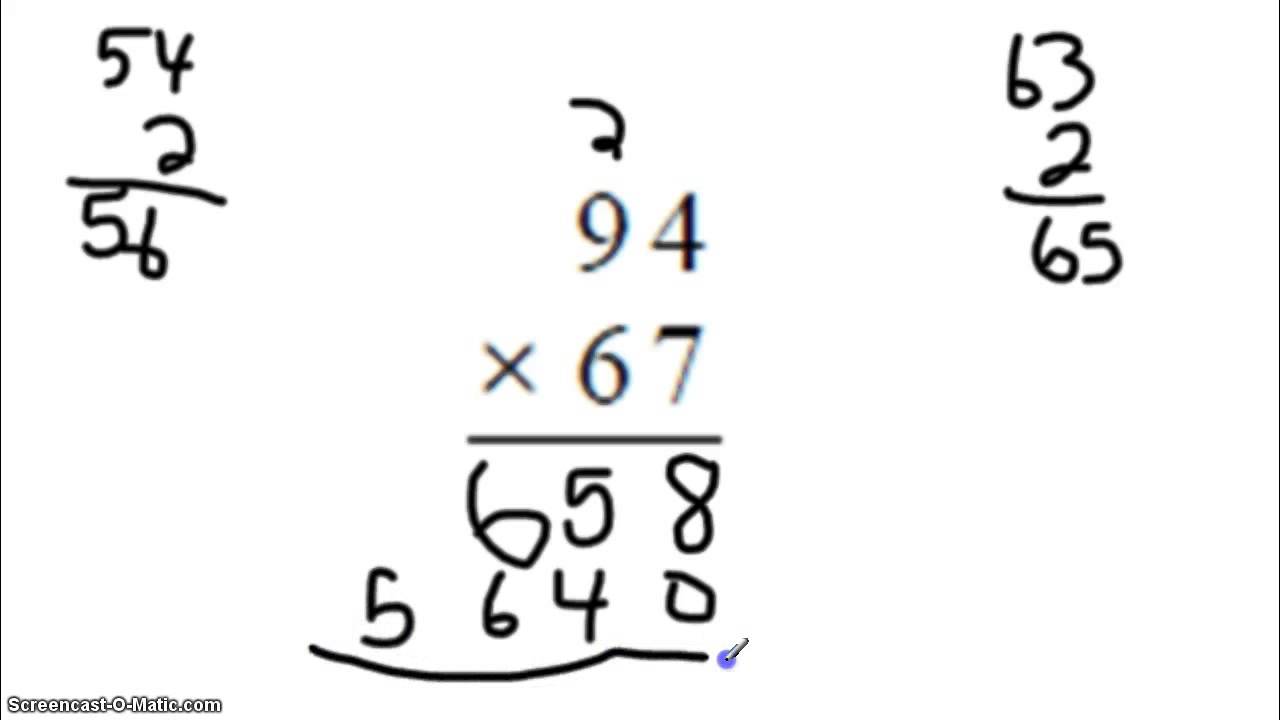Traditional Multiplication Youtube