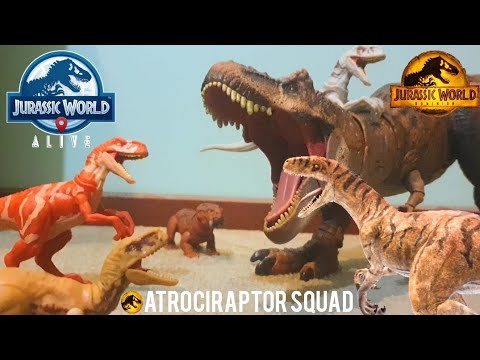 Atrociraptor Squad Vs Tyrannosaurus Rex Boss Jurassic World Alive