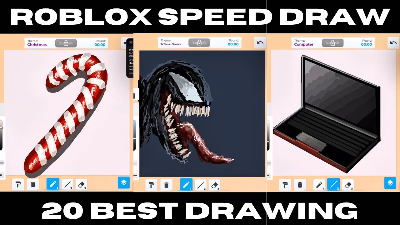 Roblox Speed Draw Drawing Compilation Best Of The Best Youtube