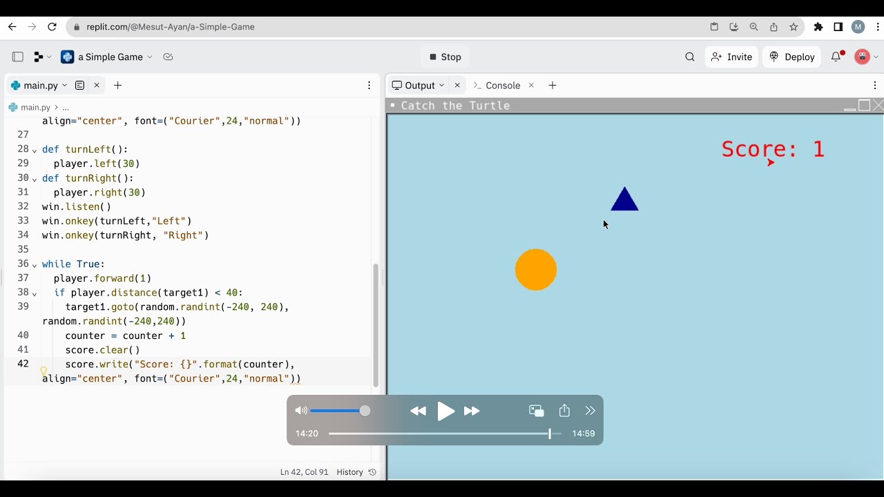 Python Turtle 2 A Simple Game Youtube