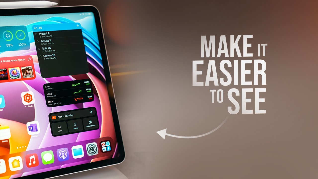 How To Make Ipad Easier To See Tutorial Youtube
