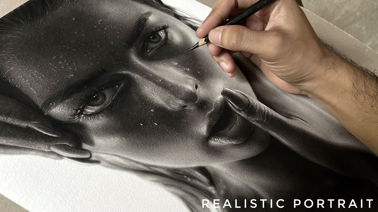Drawing Realistic Portrait Paulartv Youtube