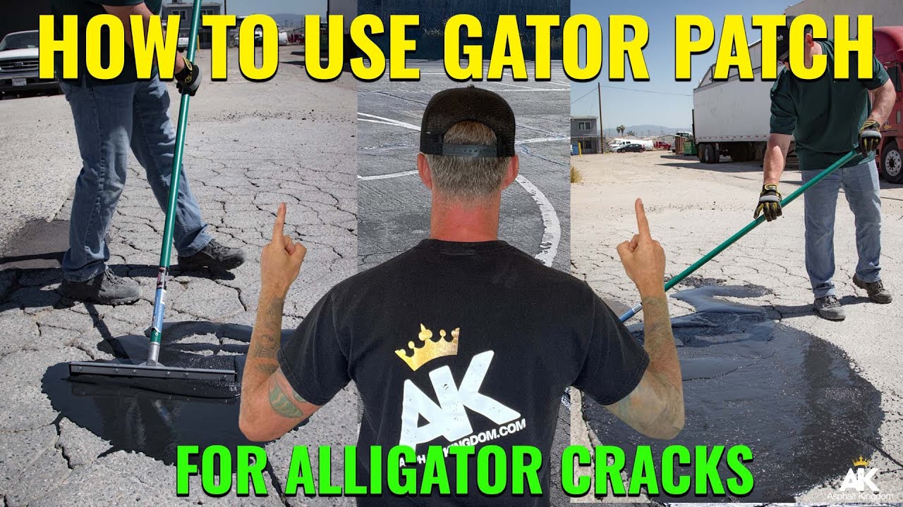 Alligator Crack Repair Gator Patch Application Demo Youtube