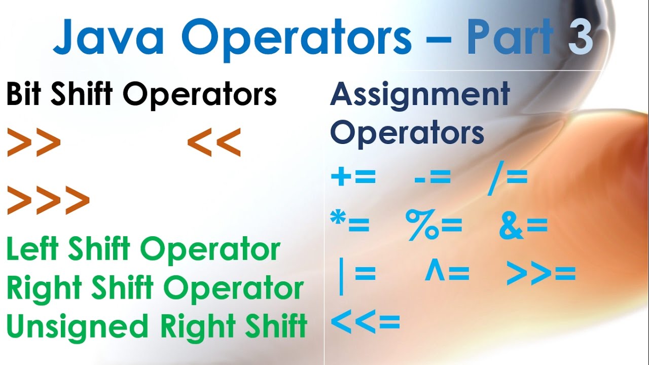 07 Core Java Tutorial Operators Part 3 Right Left Shift Unsigned Right