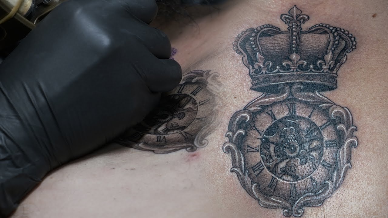Bogzified Clock Tattoo Time Lapse Youtube
