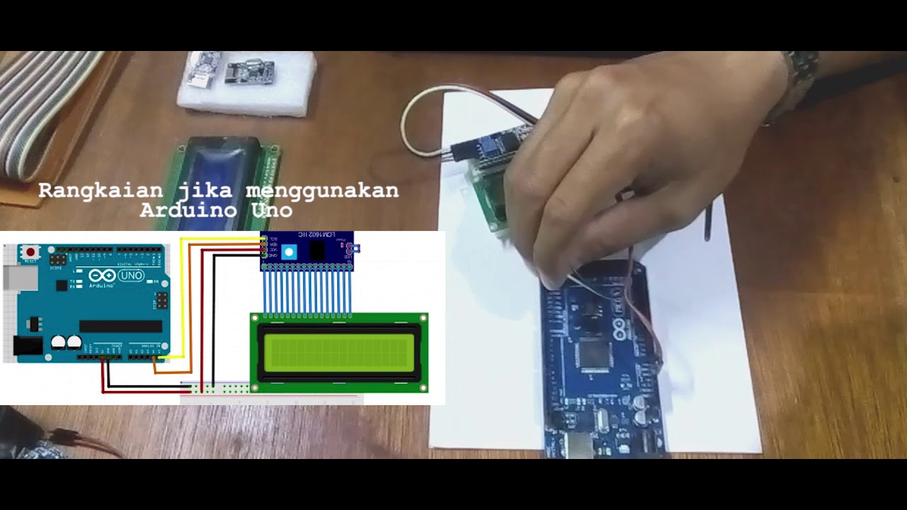 Lcd 16x2 Dengan Modul I2c Menggunakan Arduino Uno Arduino Mega Youtube