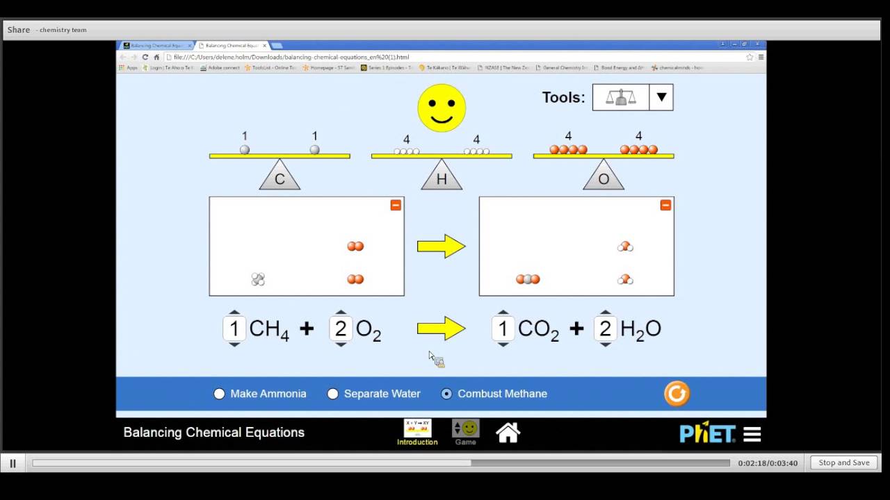 Phet Lab Balancing Chemical Reactions At Todd Reno Blog
