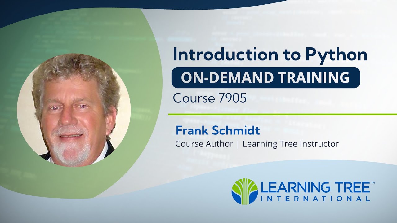 Learning Tree Course 7905 Introduction To Python On Demand Training
