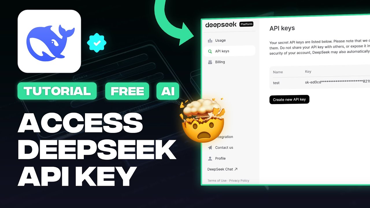 How To Get Deepseek Api Key For Free Tutorial Youtube