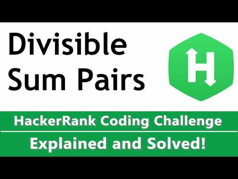Divisible Sum Pairs Hackerrank Coding Solution O N Coded In Python