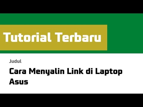 Cara Menyalin Link Di Laptop Asus Youtube