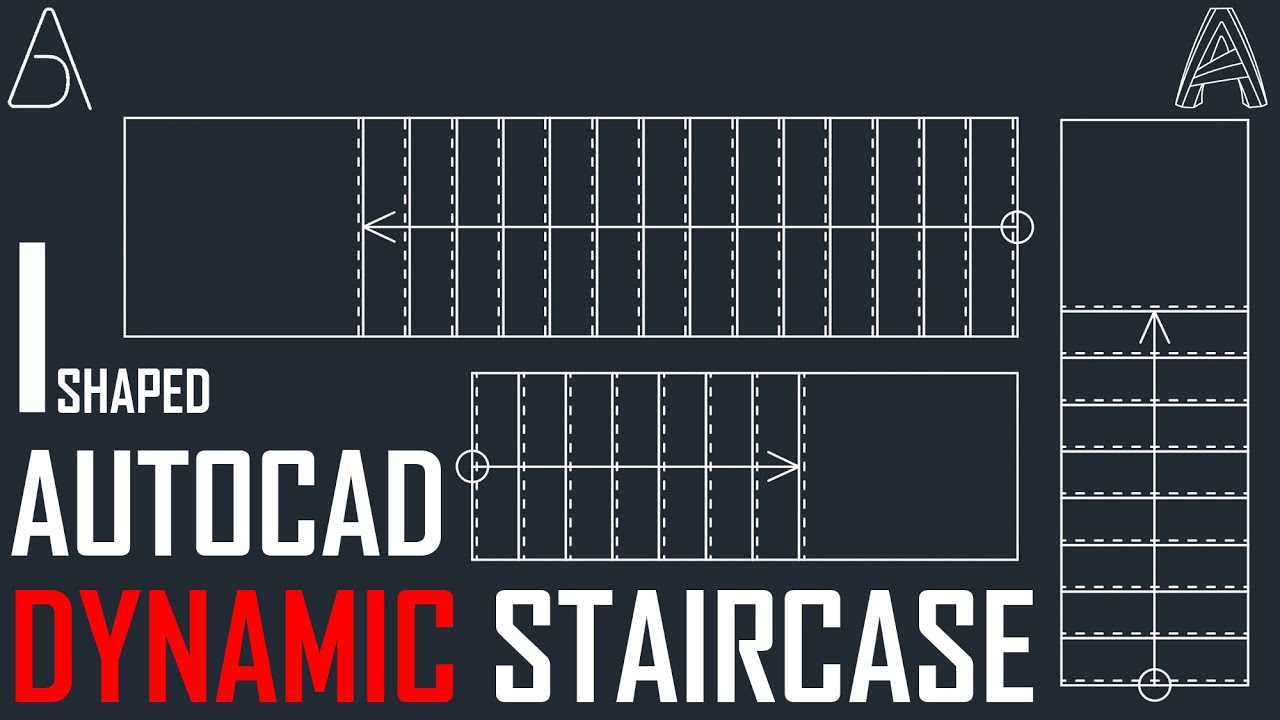 Autocad Dynamic Staircase Tutorial 1 Youtube
