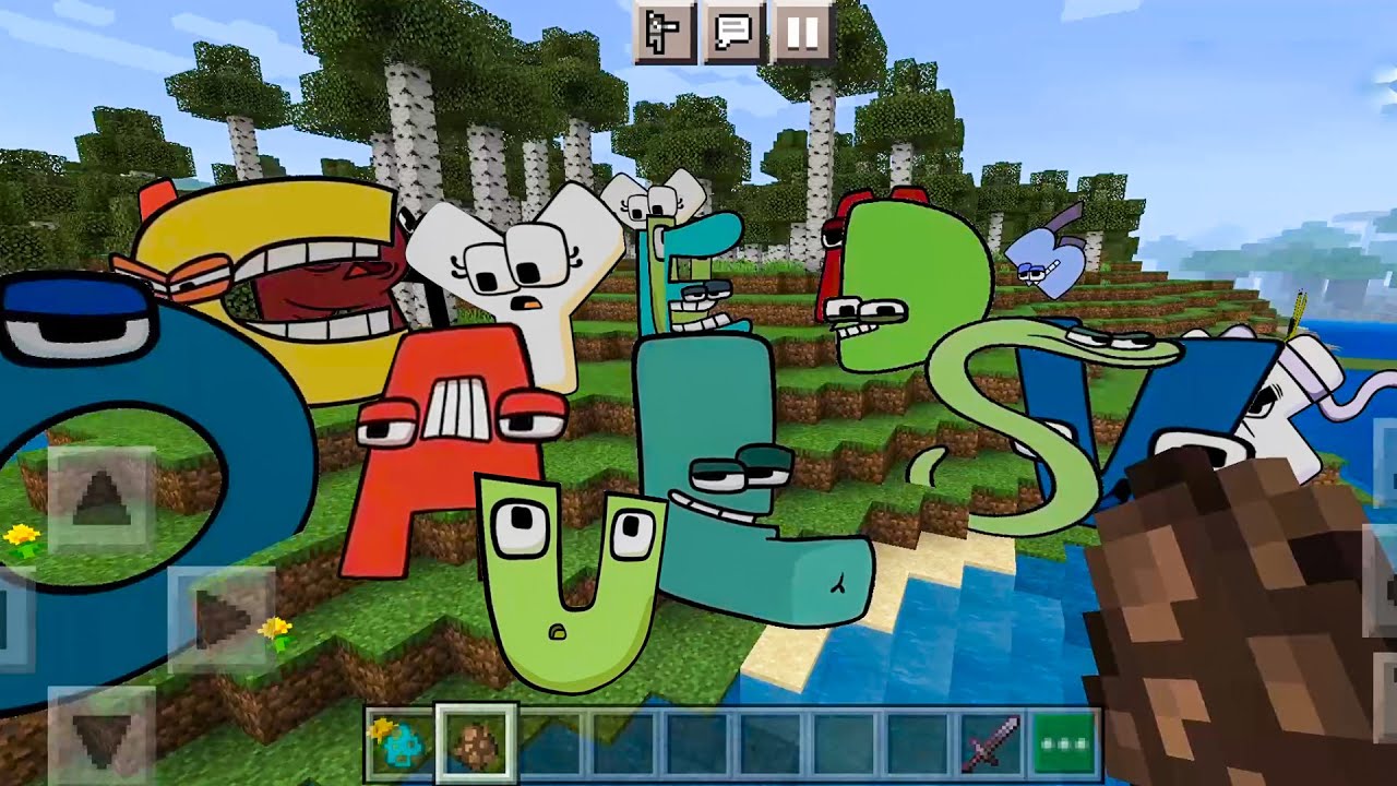 I Spawned Alphabet Lore Nextbots In Minecraft Pe And Textures Lagged
