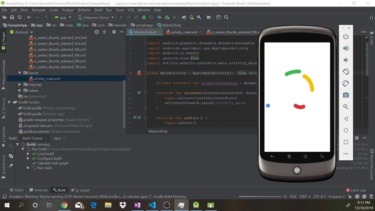 Android Studio Kotlin Animation List Youtube