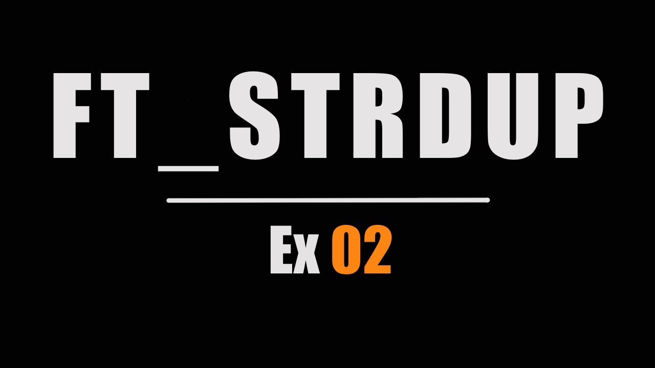 Ft Strdup Ex02 Youtube