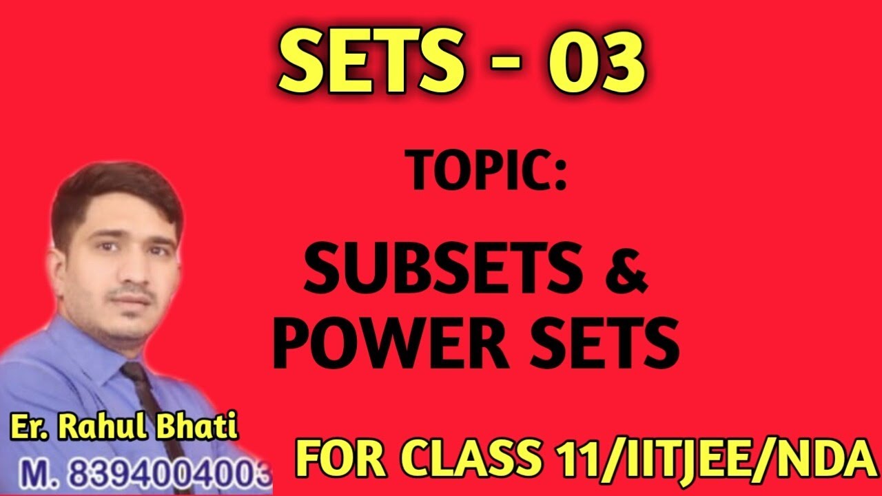 Sets Subsets Power Sets Youtube