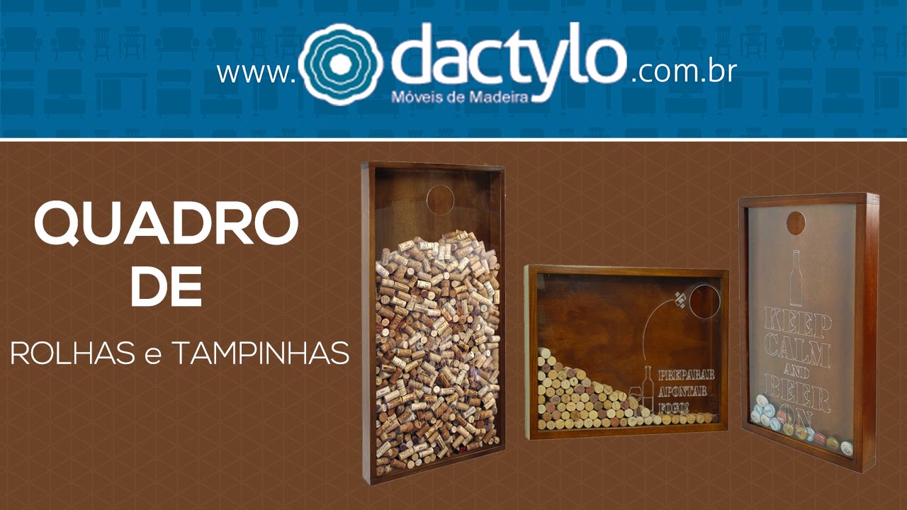 Quadro De Rolhas E Tampinhas Dactylo Youtube