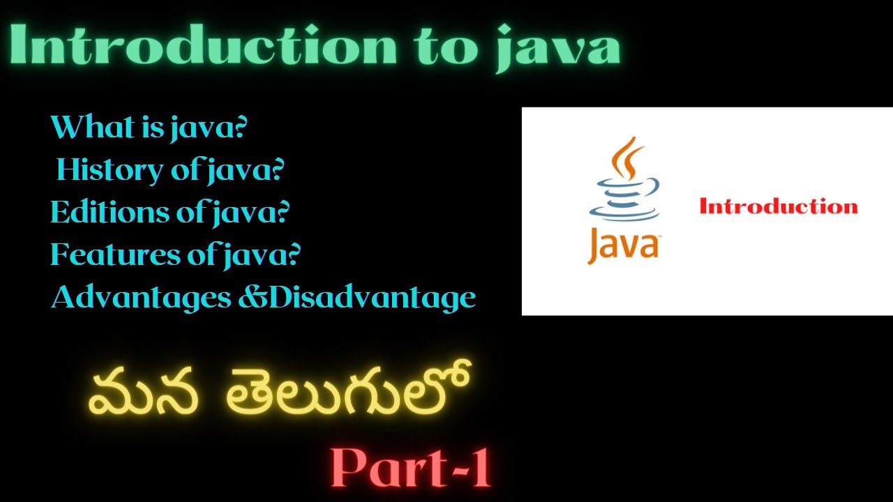 Introduction To Java Java Part 1 What Is Java History Of Java