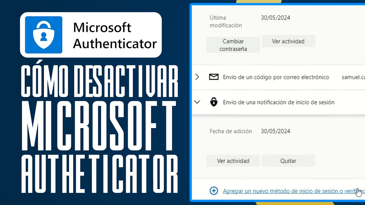 Cómo Desactivar Microsoft Authenticator Fácil Youtube