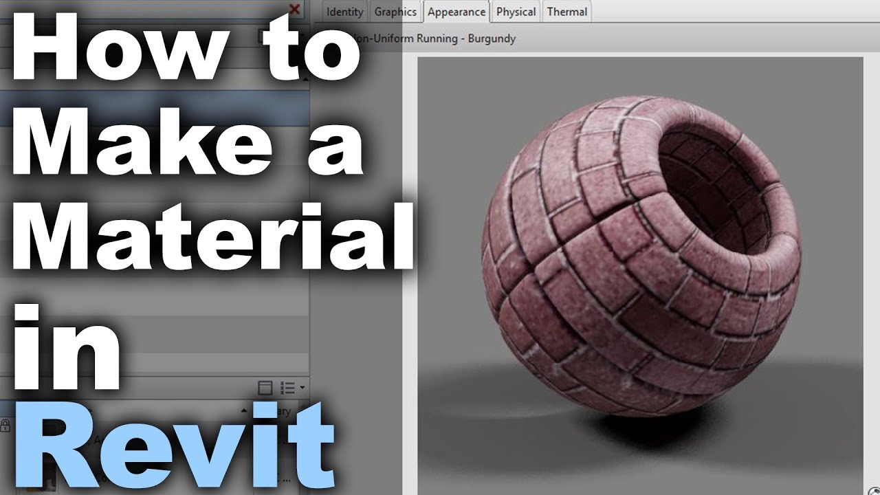 How To Make A New Material In Revit Tutorial Youtube
