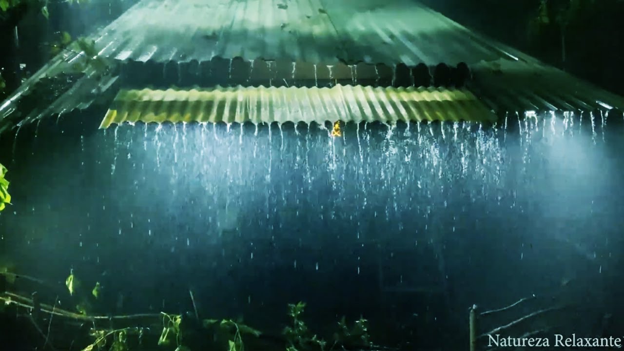 Fall Asleep Fast Easy In 3 Minutes With Torrential Rain On Metal Roof