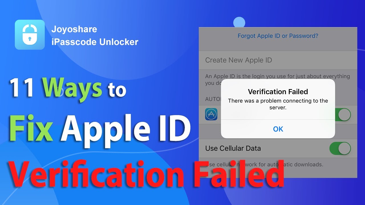 Ultimate 11 Ways To Fix Apple Id Verification Failed Youtube