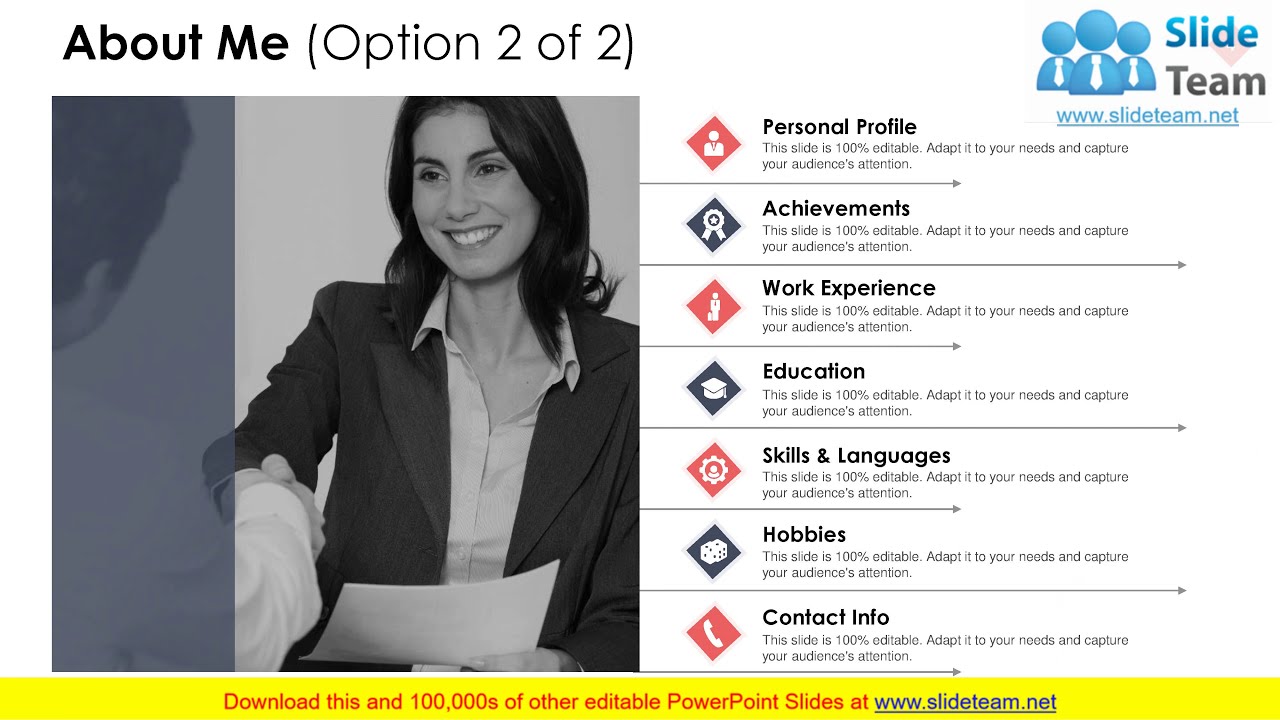 Introduce Yourself Powerpoint Slide Resume Powerpoint Templates Free