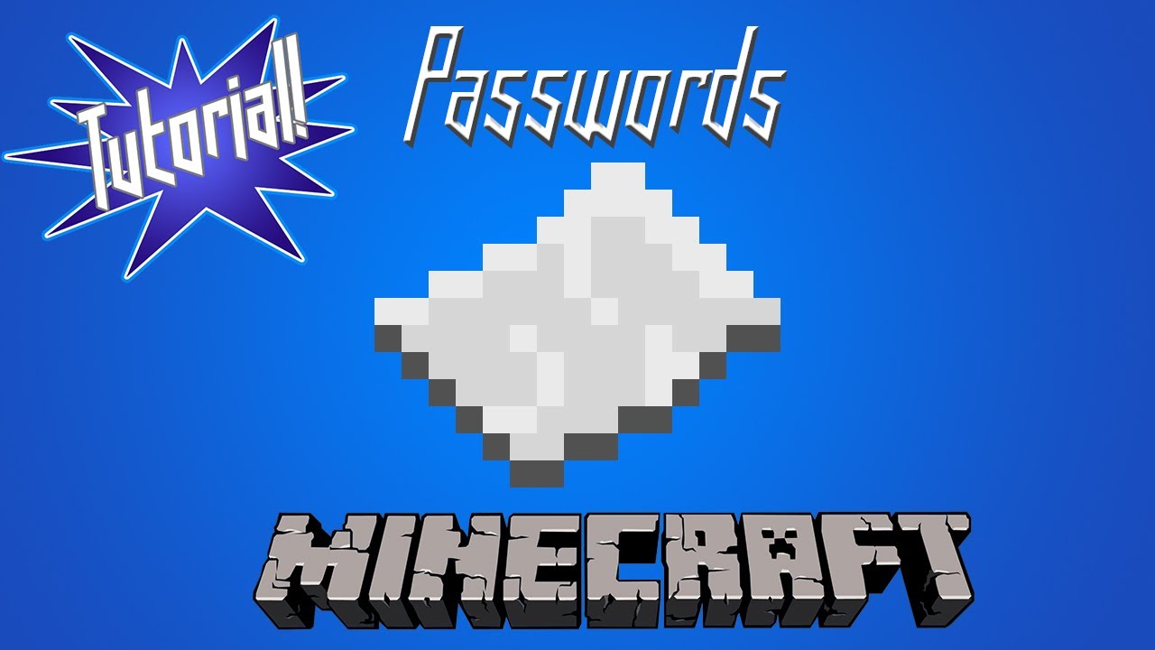 Minecraft Passwords Tutorial Youtube