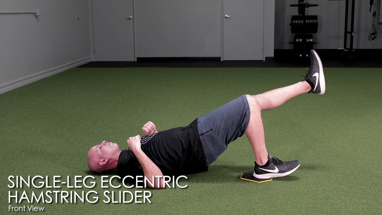 Single Leg Eccentric Hamstring Slider Youtube