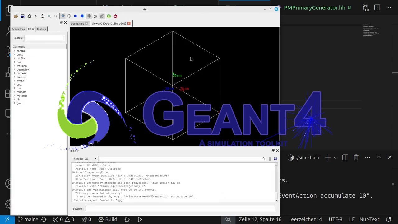 Geant4 11 Tutorial 4 Completing Testing First Project Youtube