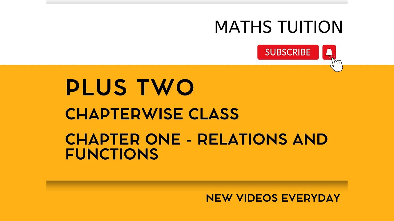 Plus Two Maths Chapter One Relations And Functions Mathematics