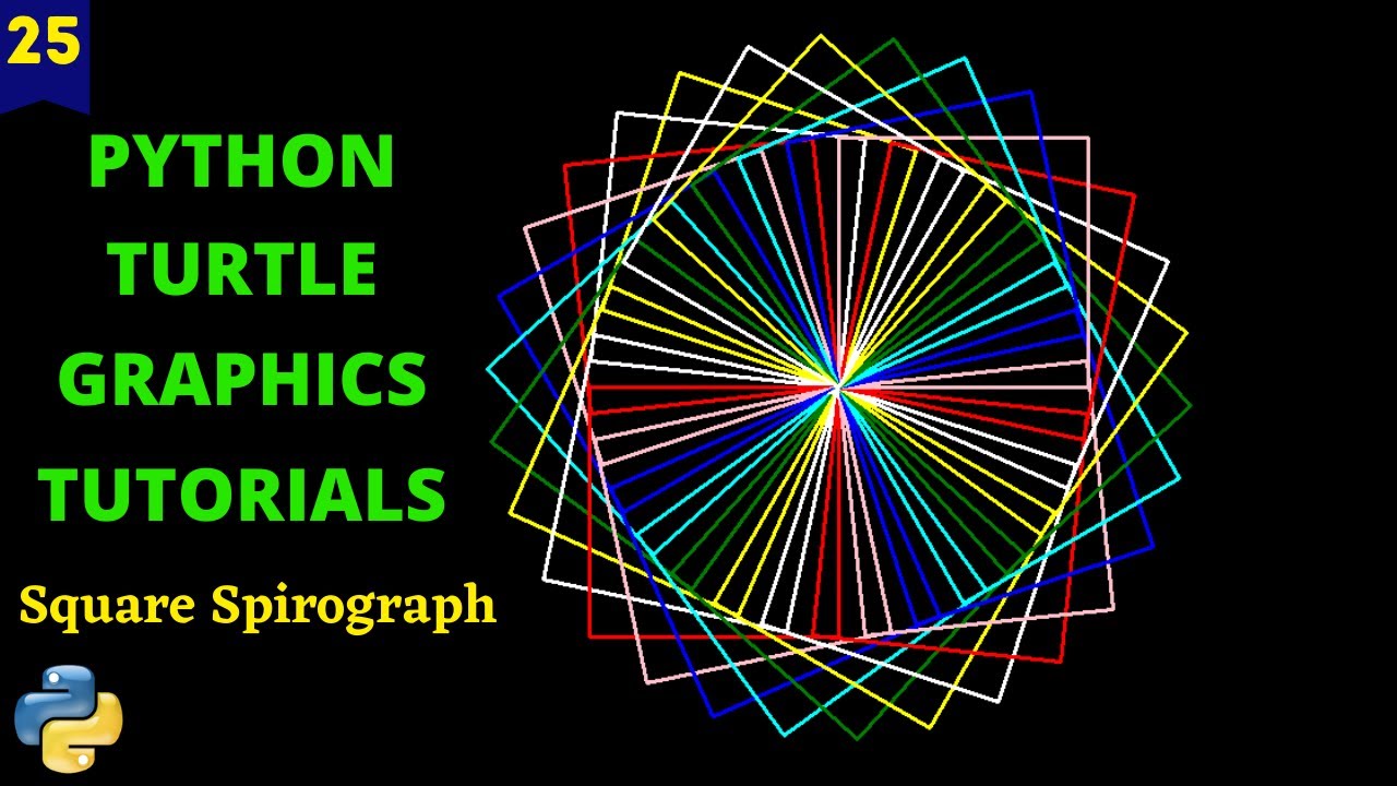 Draw Square Spirograph With Python Turtle Python Turtle Graphics