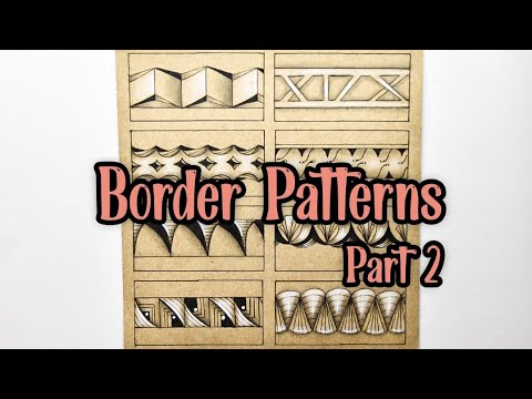 Border Patterns For Zentangle Part 2 3d Borders Youtube