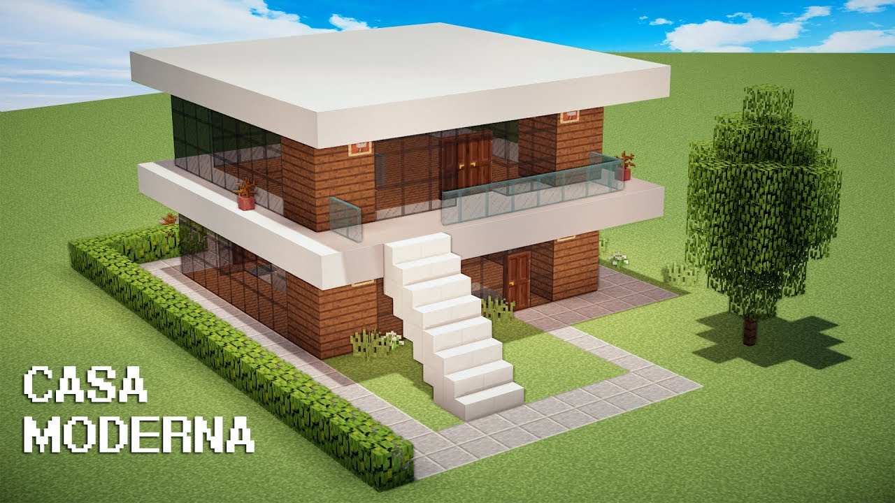 Minecraft Tutorial Casa Moderna Simples Youtube