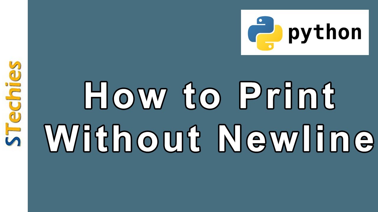 Python Print Without Newline Youtube