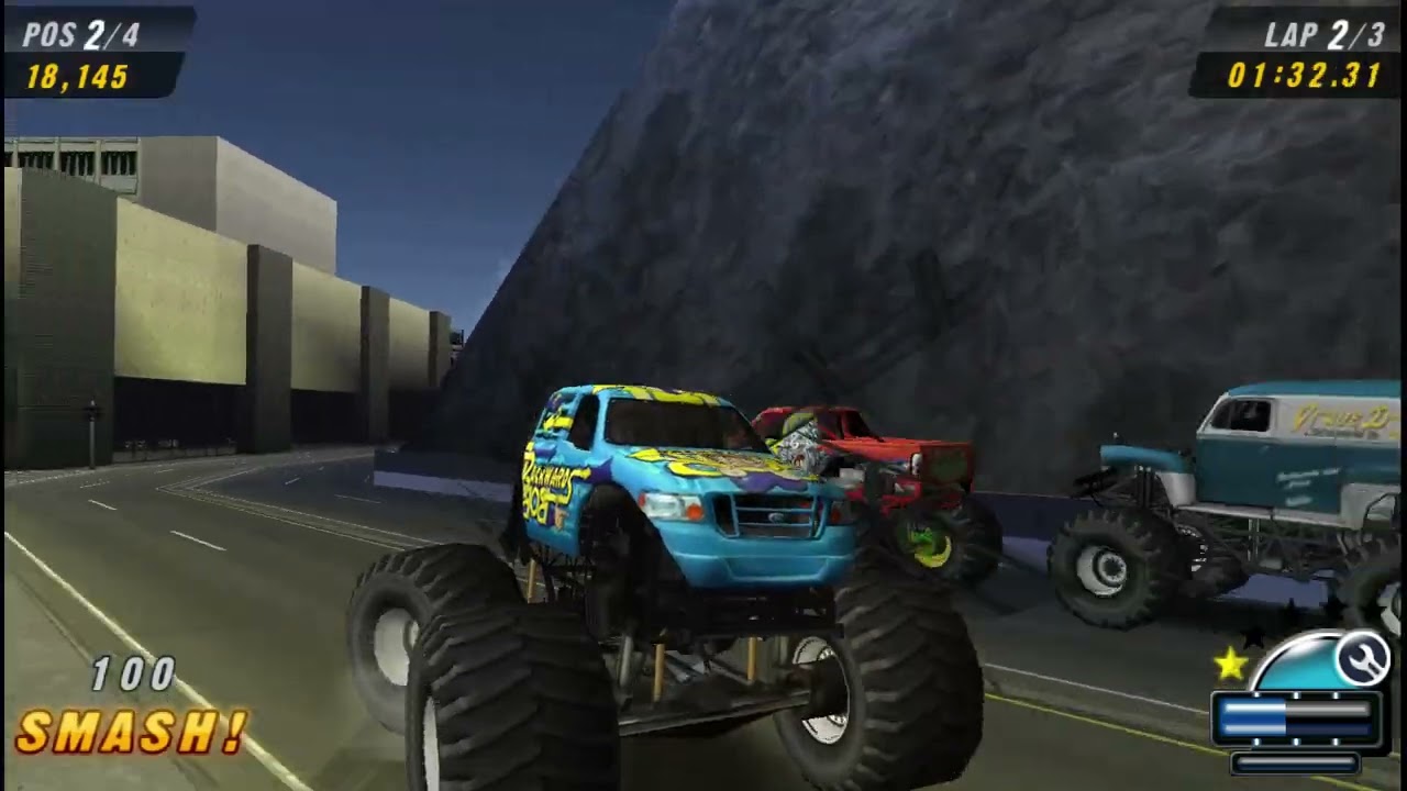 Monster Jam Urban Assault Gameplay Backwards To Go Forwards Youtube