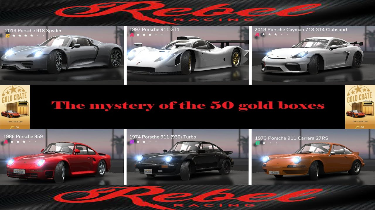 Rebel Racing 50 Gold Crates Openings Youtube