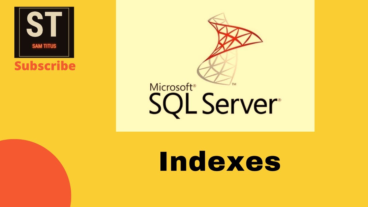 Indexes In Sql Tamil Youtube