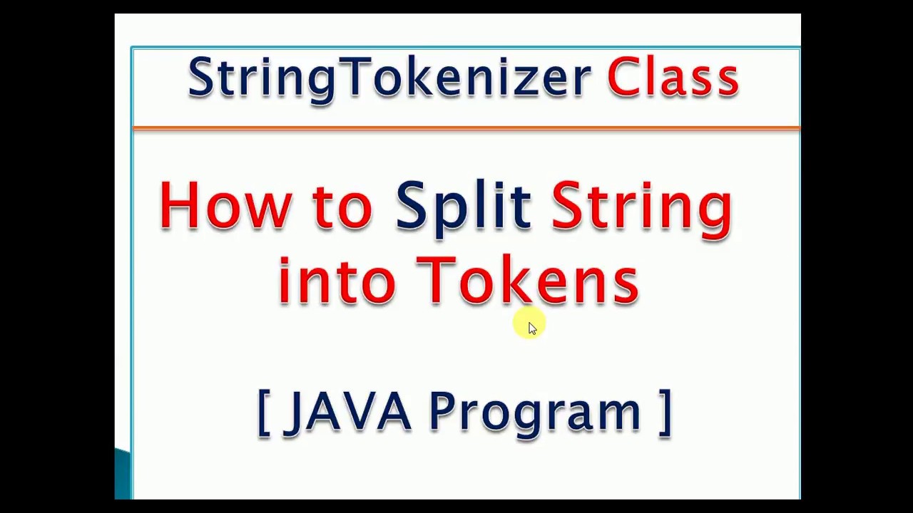 How To Split String With Delimiter In Java Stringtokenizer Class In