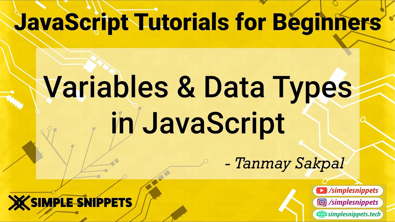 7 Variables And Datatypes In Javascript Javascript Programming