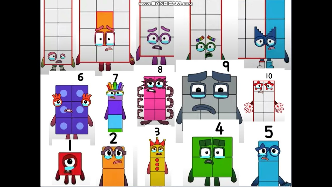 Numberblocks Crying All Numberblocks Cards