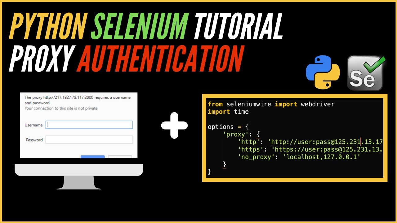 Selenium Python Proxy Authentication Youtube