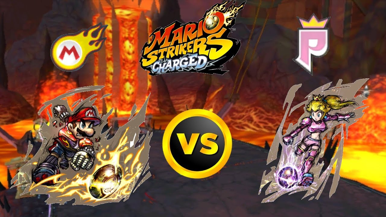 Mario Strikers Charged Mario Vs Peach The Lava Pit Youtube