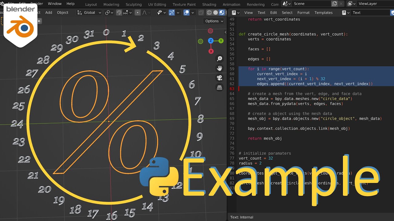 Blender Python Example Using The Modulo Operator Youtube