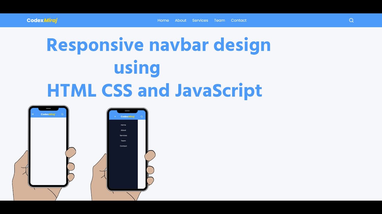 How To Create Responsive Navbar Design Using Html Css And Javascript