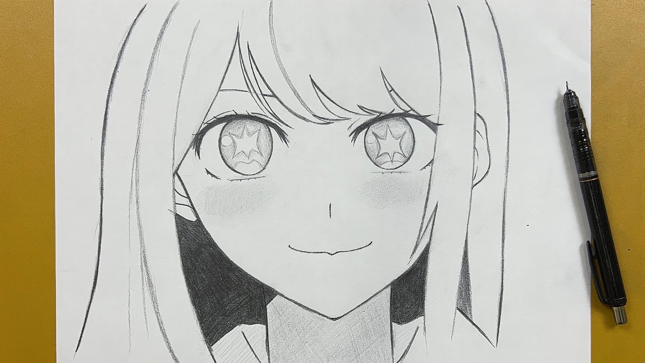 Oshi No Ko Ai Drawing Easy