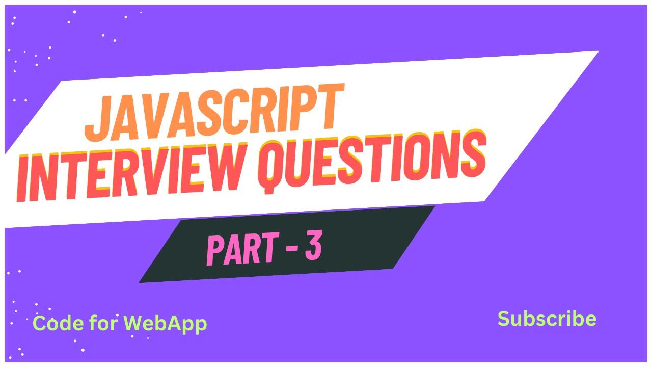 Javascript Interview Questions Output Based Interview Questions In