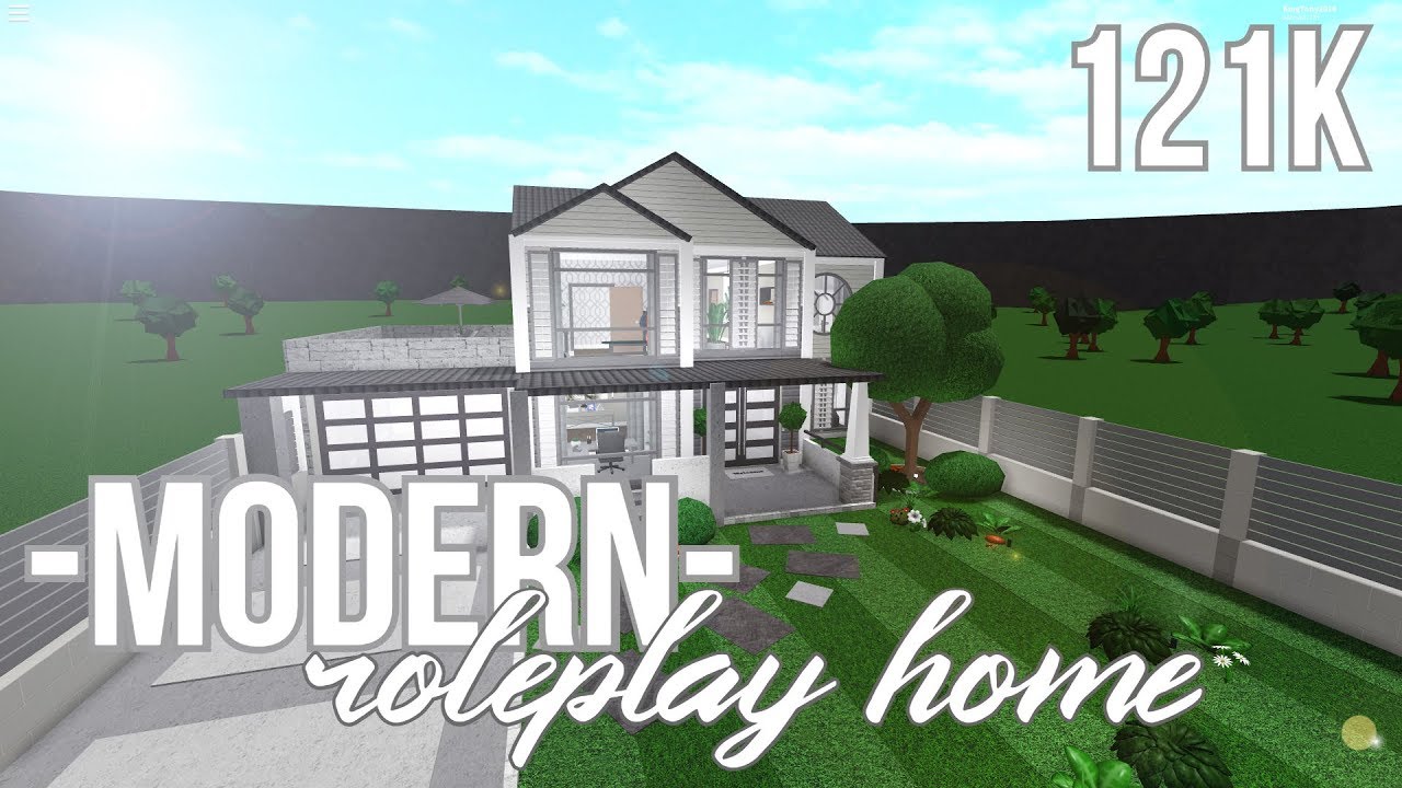 Bloxburg Modern Roleplay Home 121k Youtube