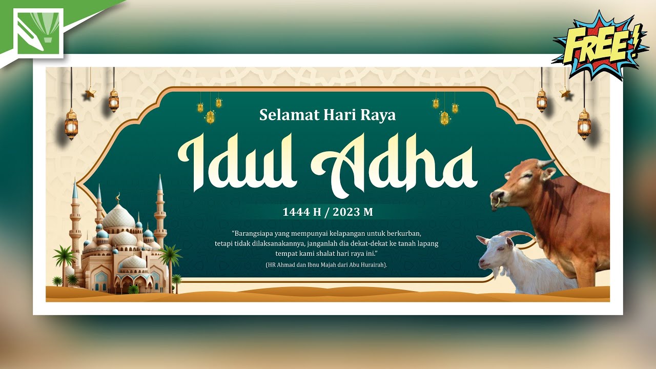 Tutorial Cara Desain Spanduk Banner Hari Raya Idul Adha H Spanduk